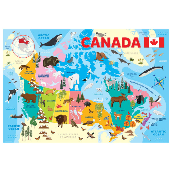Illustrated Map Of Canada 100 Piece Puzzle – The Puzzle Nerds