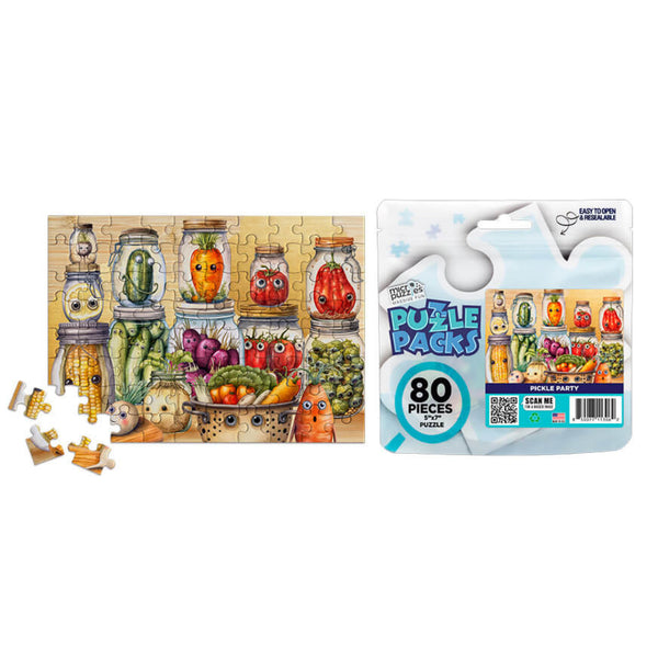 Pickle Party Puzzle Packs 80 Piece Puzzle – The Puzzle Nerds
