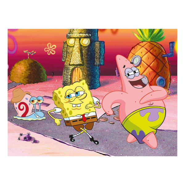 SpongeBob SquarePants 3D/2D 100 Piece Double-Sided Puzzle Nickelodeon ...