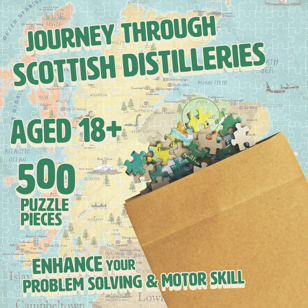 Whiskies Of Scotland 500 Piece Puzzle – The Puzzle Nerds