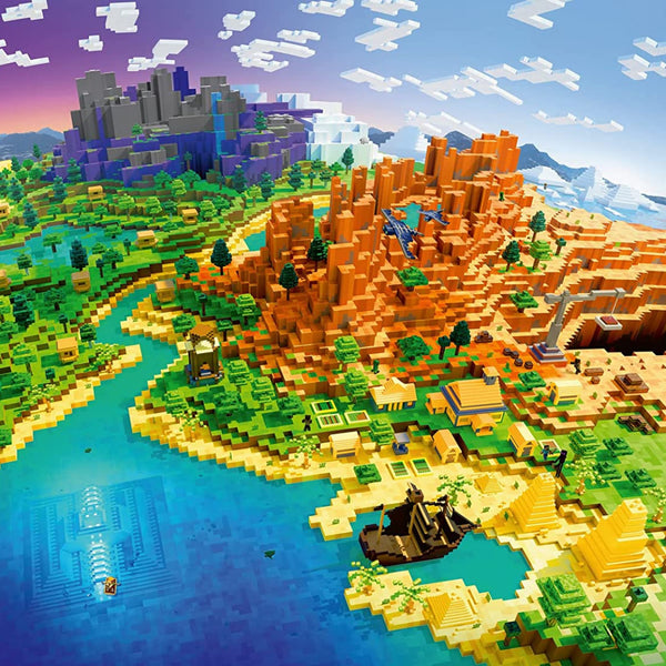 World Of Minecraft 1500 Piece Puzzle – The Puzzle Nerds