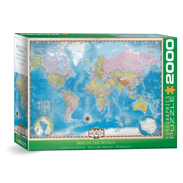 Map Of The World 2000 Piece Puzzle – The Puzzle Nerds