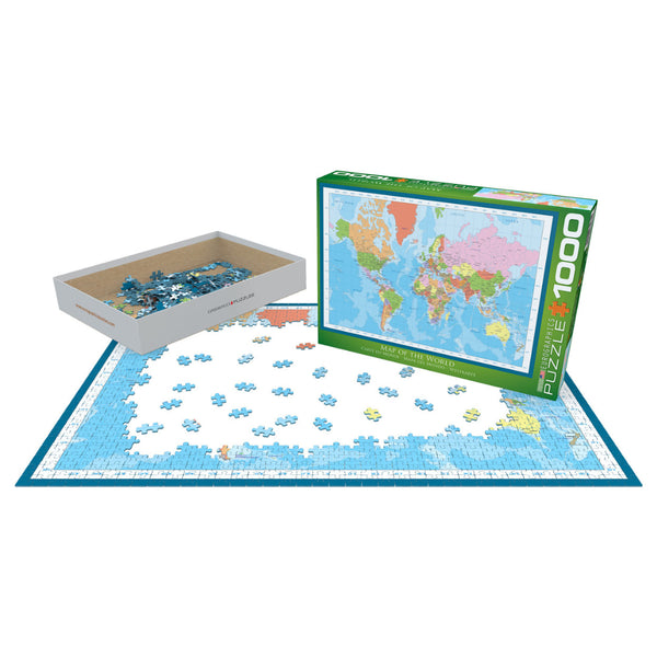 Modern Map Of The World 1000 Piece Puzzle – The Puzzle Nerds