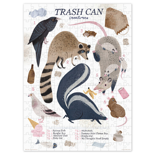 Trash Can Creatures 250 Piece Puzzle – The Puzzle Nerds