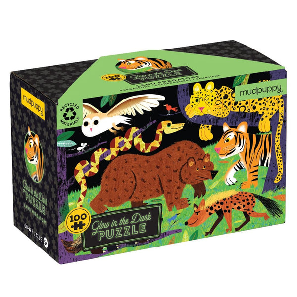 Land Predators 100 Piece Glow In The Dark Puzzle – The Puzzle Nerds