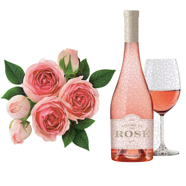 Rosé All Day Set of Two Shaped Jigsaw Puzzle Set – The Puzzle Nerds