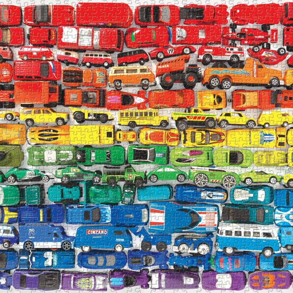 Rainbow Toy Cars 1000 Piece Puzzle – The Puzzle Nerds