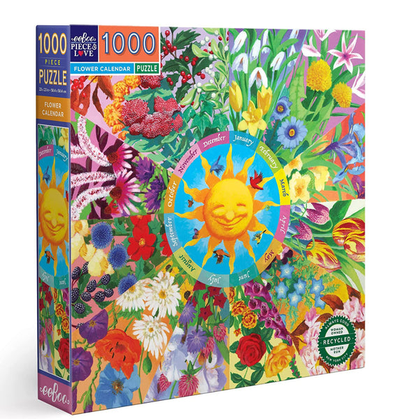 Flower Calendar 1000 Piece Puzzle – The Puzzle Nerds